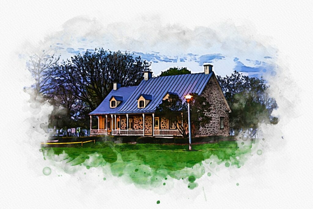 House Watercolor Painting Effect - MasterBundles