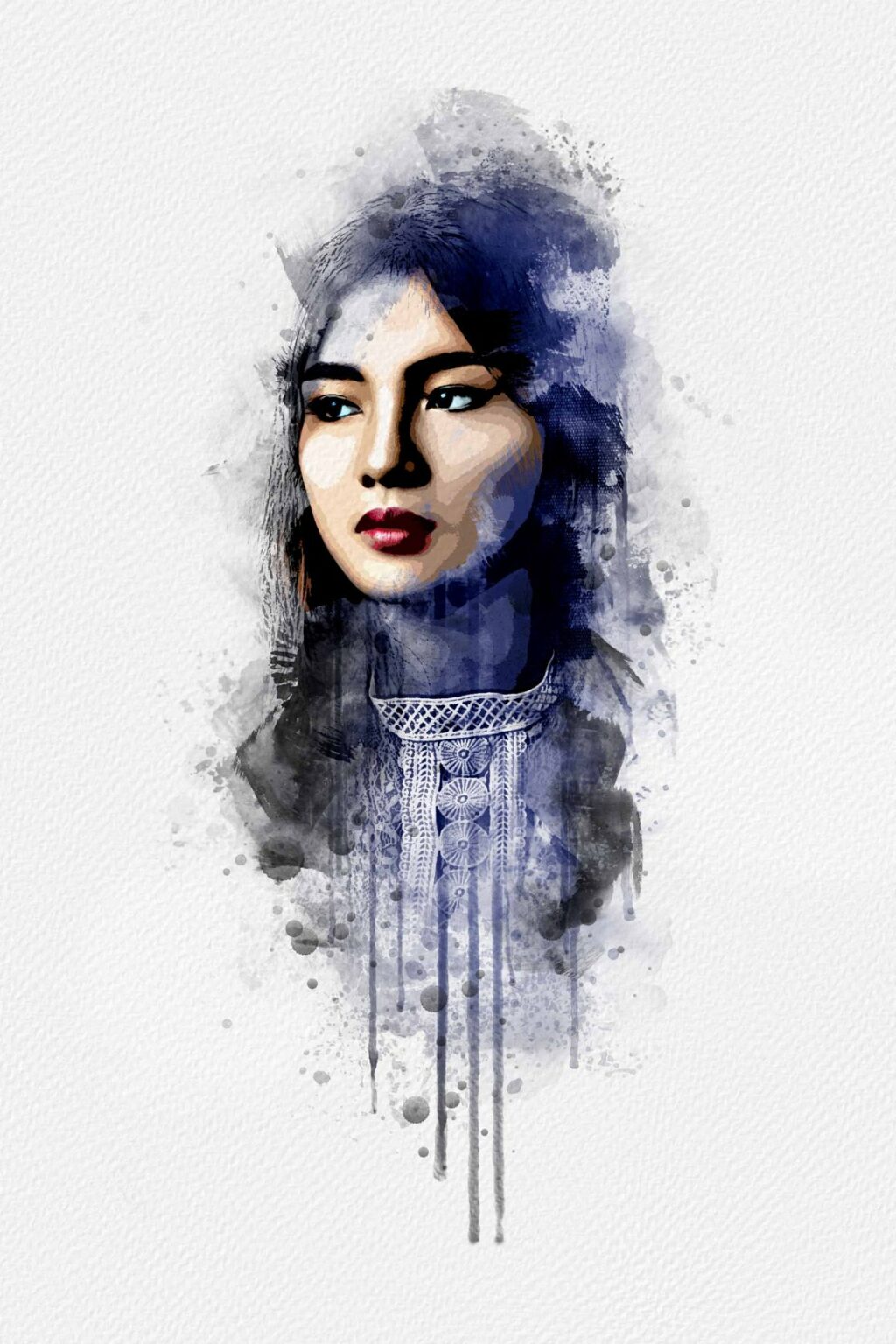 Watercolor Dropping Art Photo Effect - MasterBundles