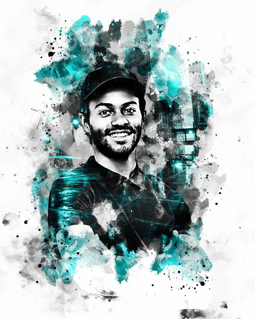 Watercolor Double Expose Painting - MasterBundles