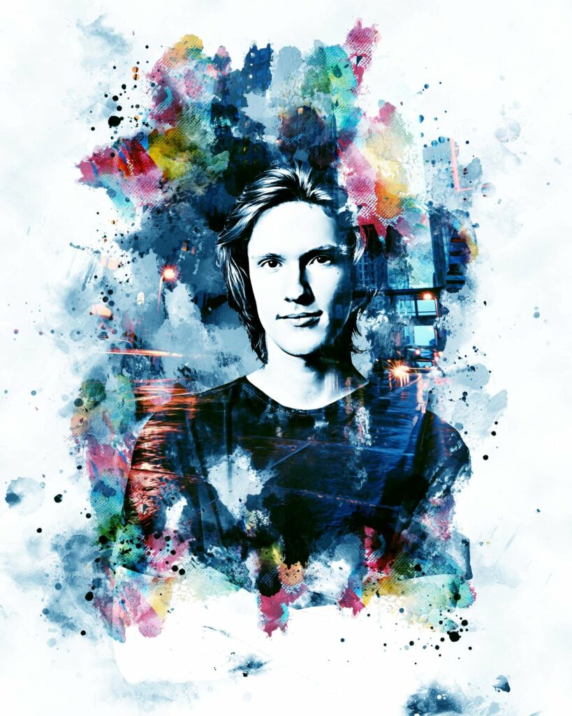 Watercolor Double Expose Painting - MasterBundles