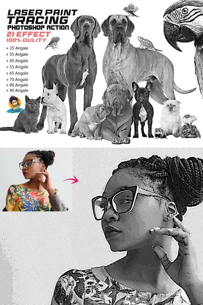 Laser Paint line art Vector Tracing - MasterBundles