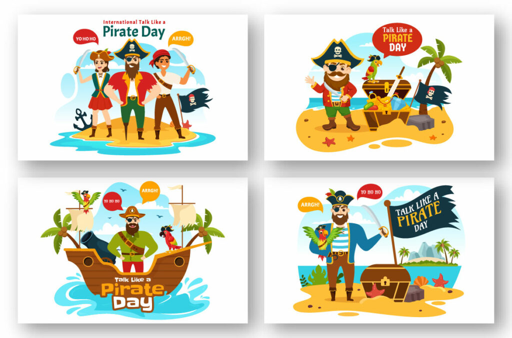 12 International Talk Like A Pirate Day Illustration - MasterBundles