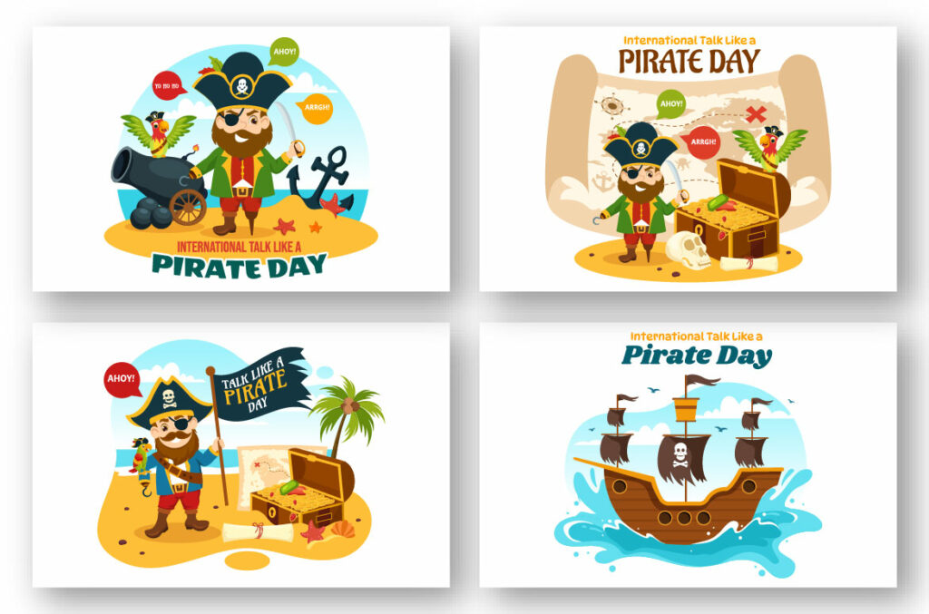 12 International Talk Like A Pirate Day Illustration - MasterBundles