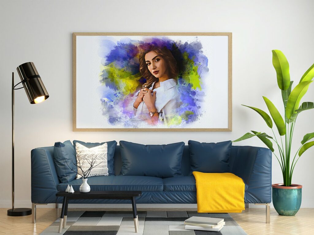 PSD Watercolor Painting Photo Effect - MasterBundles