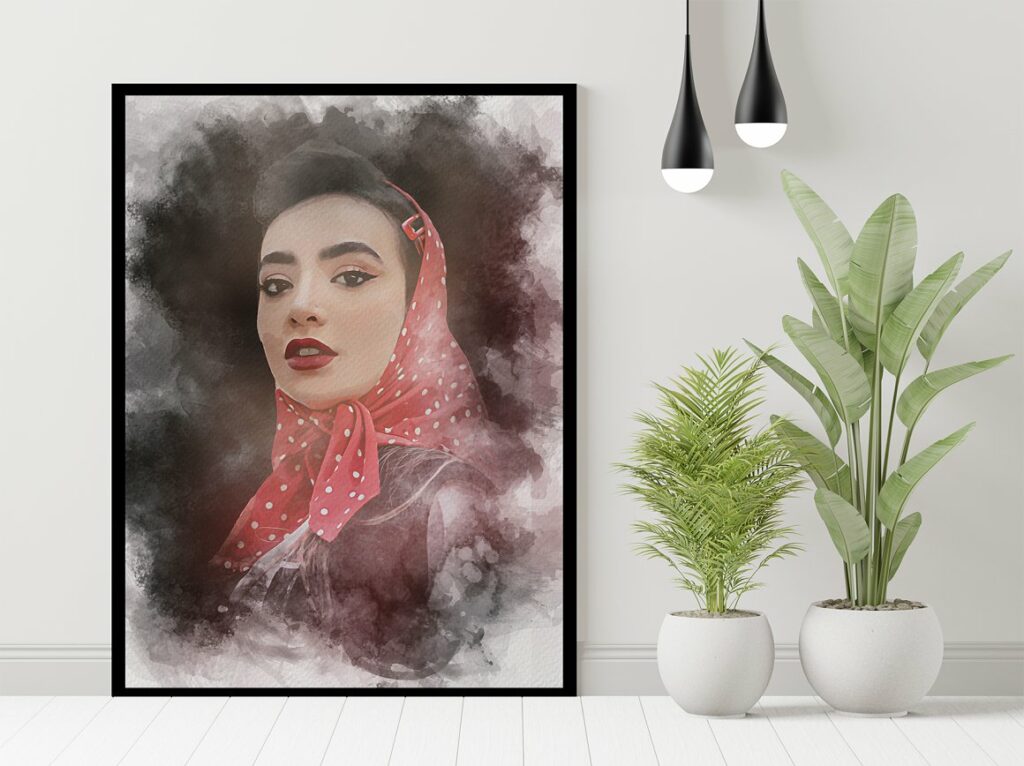 PSD Watercolor Painting Photo Effect - MasterBundles