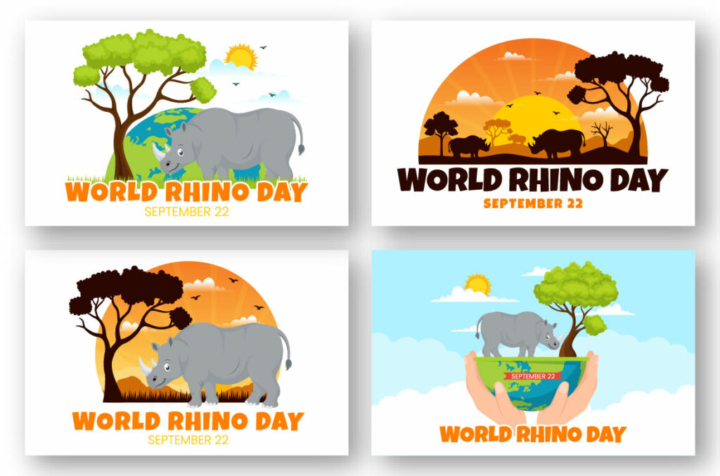 13 World Rhino Day Vector Illustration - MasterBundles