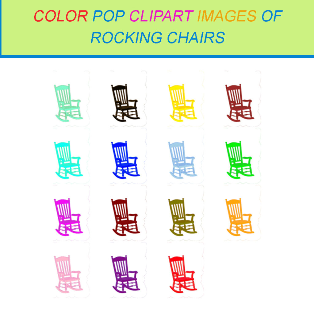 15 COLOR POP CLIPART IMAGES OF ROCKING CHAIRS - MasterBundles