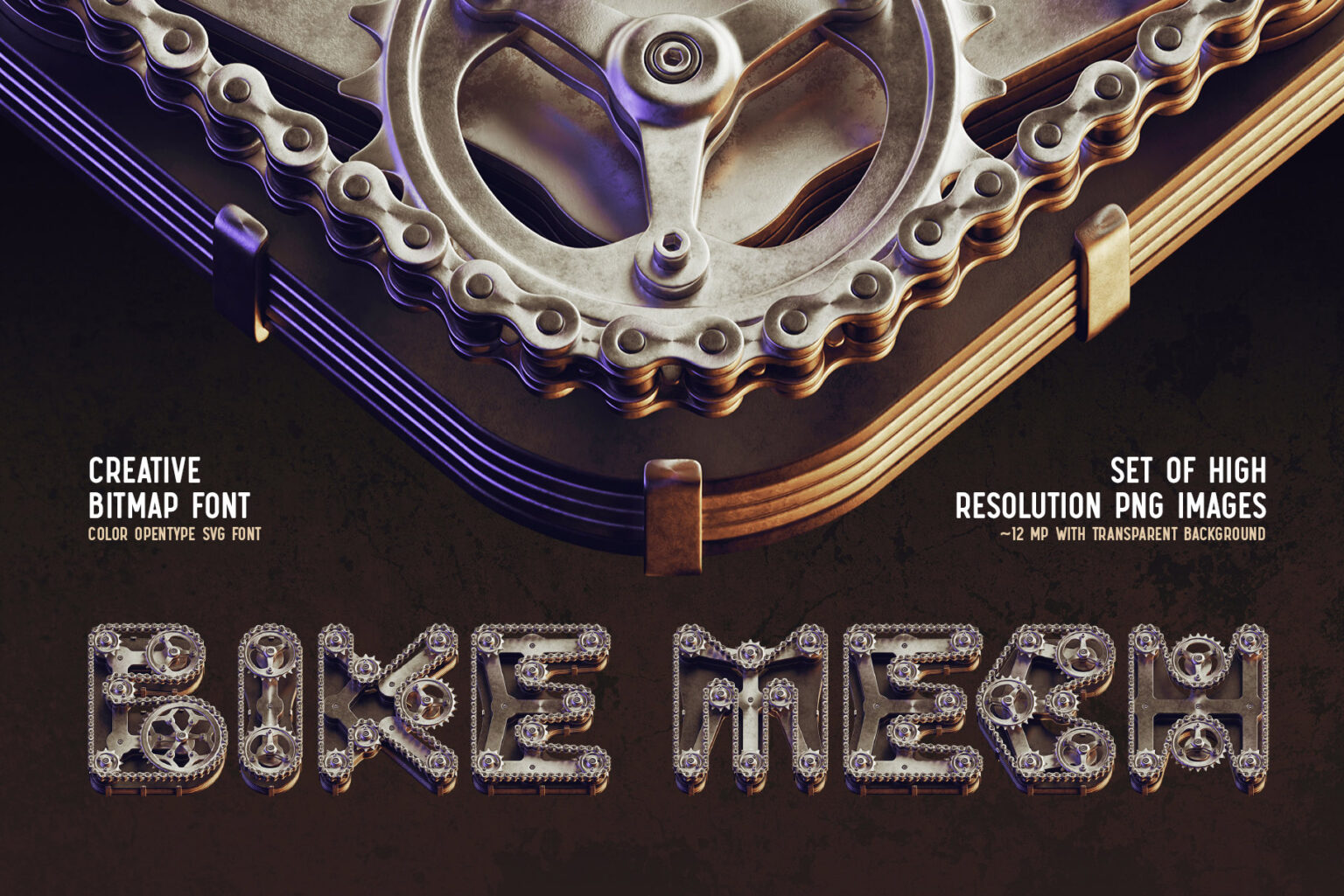 Bike Mech - Color Bitmap Font - MasterBundles