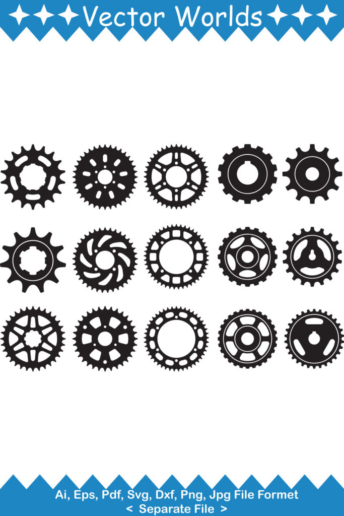 Sprocket Wheels SVG Vector Design - MasterBundles