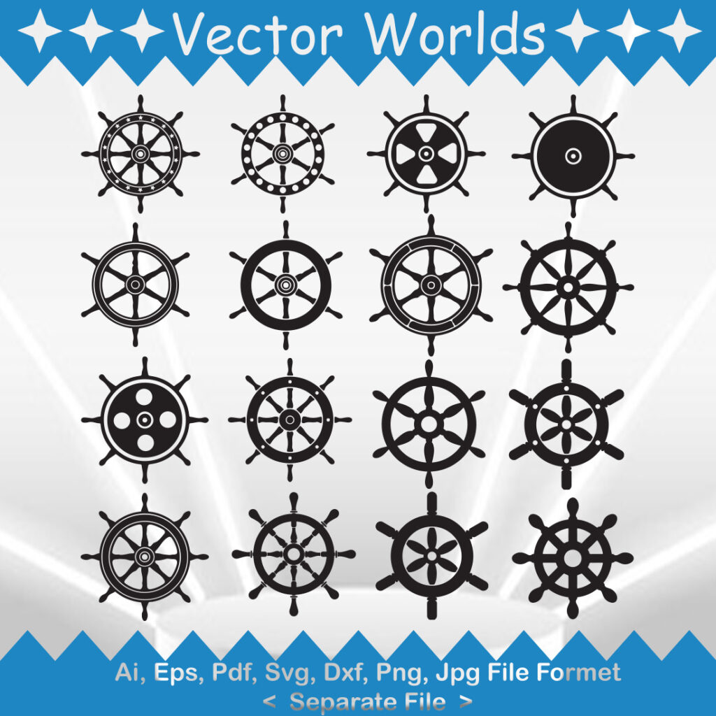Ship Wheel SVG Vector Design - MasterBundles