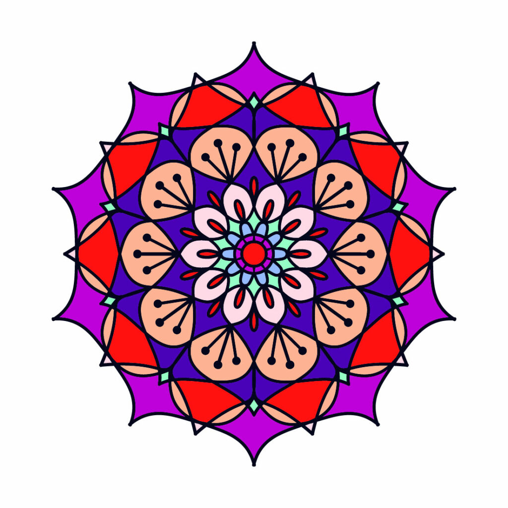 Simple Vector Paper Cutting Mandala Design. - MasterBundles