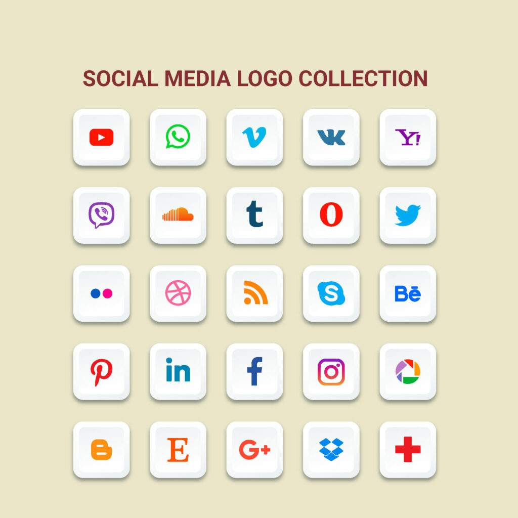 SOCIAL MEDIA LOGO COLLECTION - MasterBundles