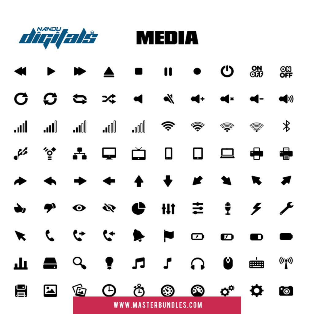 4000+ Mega Material shape Design Icons Bundle pack - MasterBundles