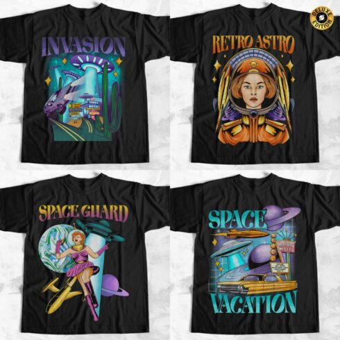 Retrofuturism T-shirt Designs Bundle, Syntwave Futuristic T-shirt ...