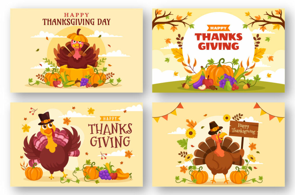 30 Happy Thanksgiving Day Illustration - MasterBundles