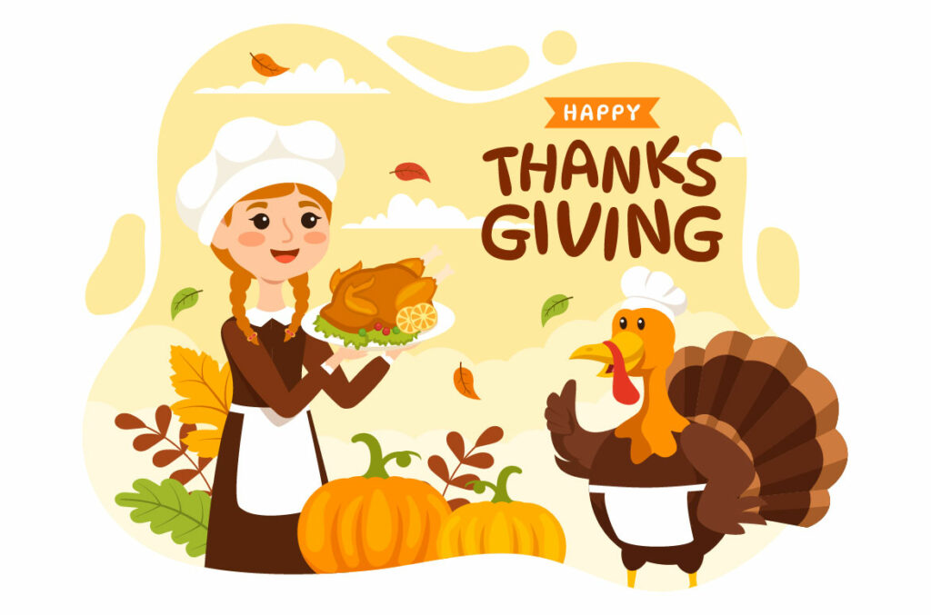 30 Happy Thanksgiving Day Illustration - MasterBundles