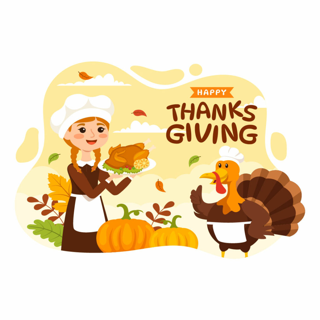 30 Happy Thanksgiving Day Illustration - MasterBundles