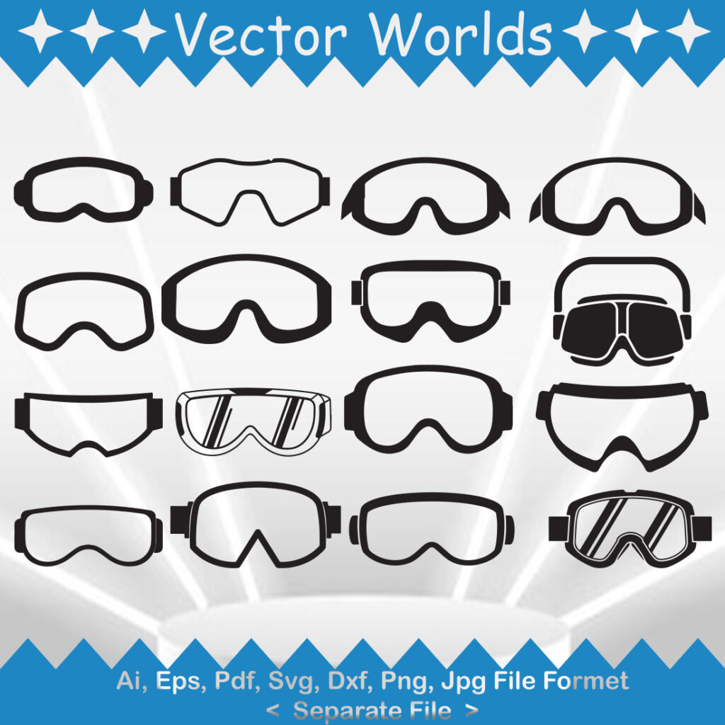 Snow Goggles SVG Vector Design - MasterBundles