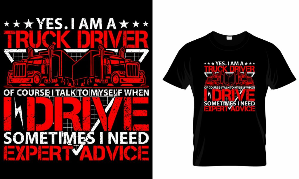 Custom Truck Driver T-shirt Design Bundle - MasterBundles