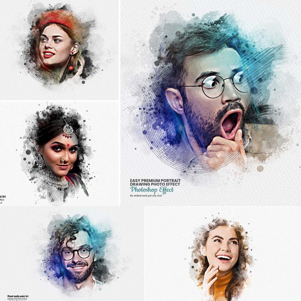 Easy Portrait Drawing Photo Effect - MasterBundles