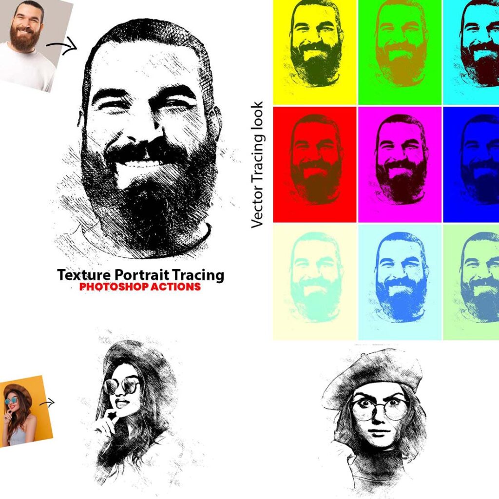Texture Portrait Tracing Plugin - MasterBundles