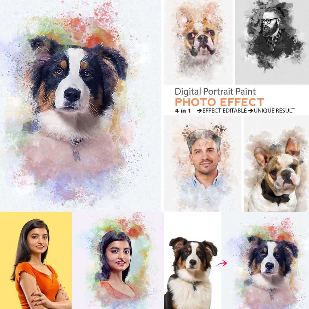 Digital Portrait Paint Photo Effect - MasterBundles