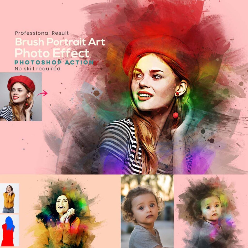 Brush Portrait Art Photo Effect - MasterBundles