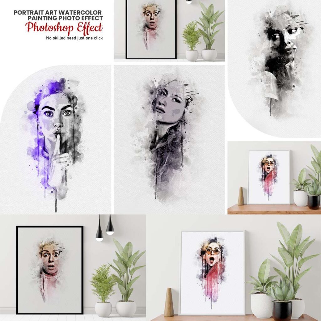 Portrait Art Photo Effect Painting - MasterBundles