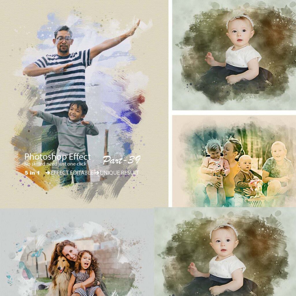 Family Photo Effect Template - MasterBundles
