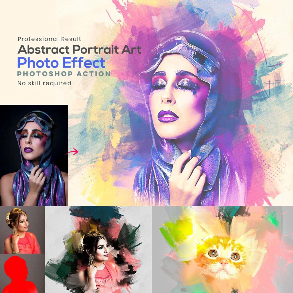 Abstract Portrait Art Photo Effect - MasterBundles