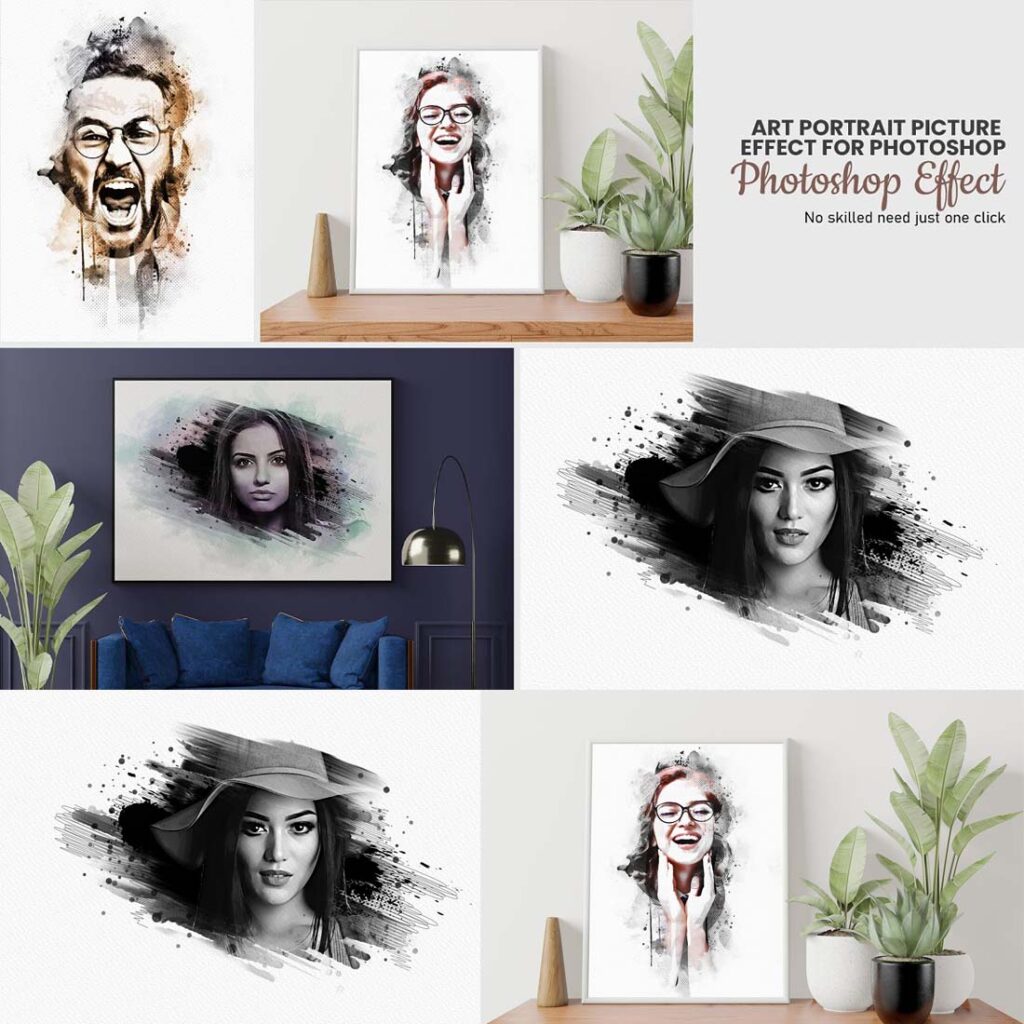Portrait Picture Photo Art Effect - MasterBundles