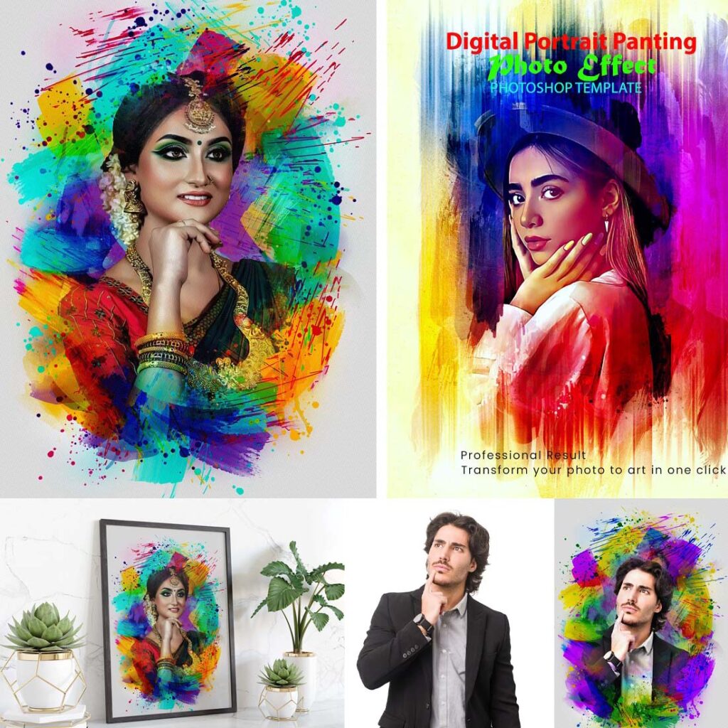 Digital Portrait Panting Effect - MasterBundles
