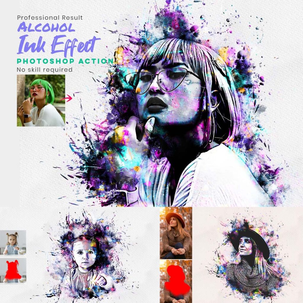 Alcohol Ink Photo Effect - MasterBundles