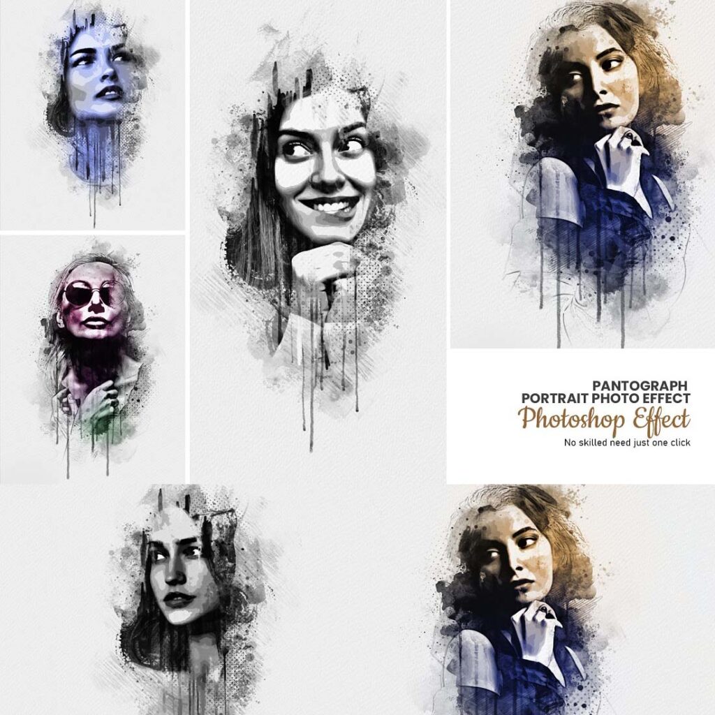 Pantograph Portrait Photo Effect - MasterBundles