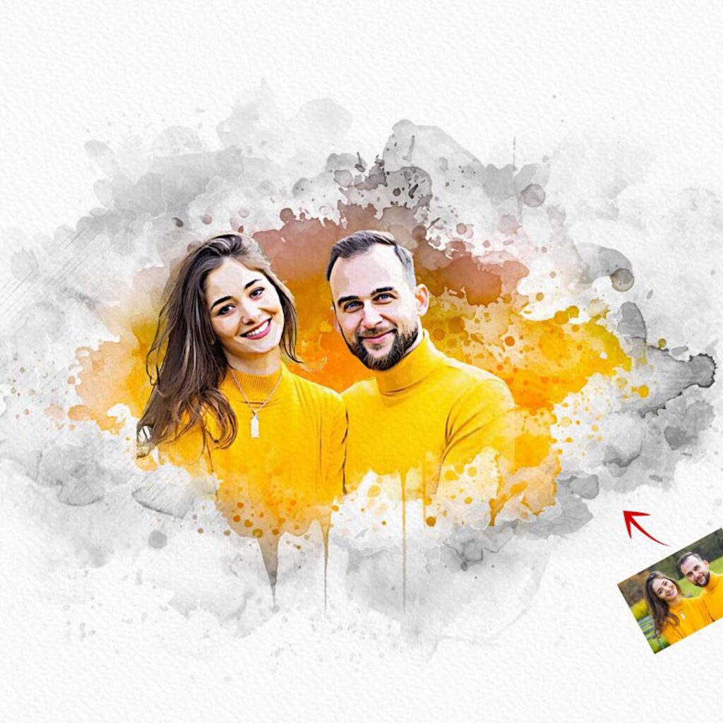 Watercolor Family Painting Effect - MasterBundles