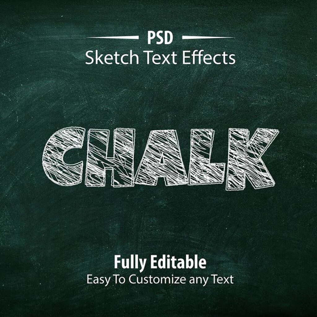 Editable Sketch Text Effect Bundle - MasterBundles