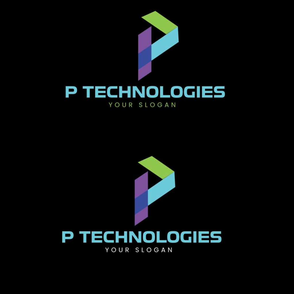 P Technologies Brand Logo Design - MasterBundles