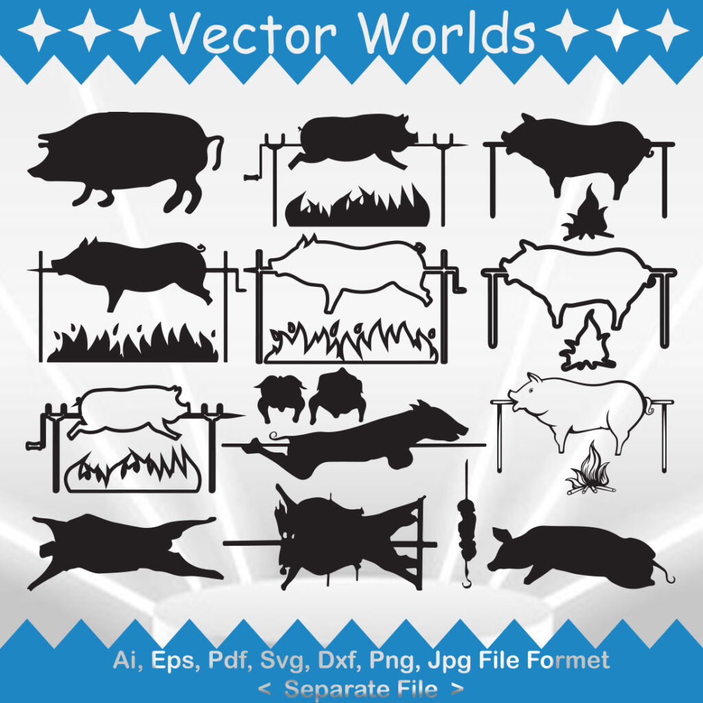 Roasted pig SVG Vector Design - MasterBundles