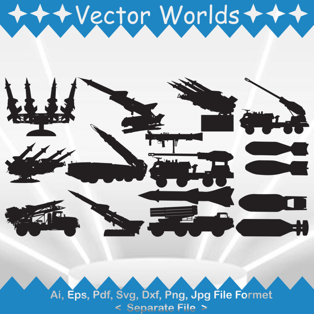 Rocket Launcher Missile SVG Vector Design - MasterBundles