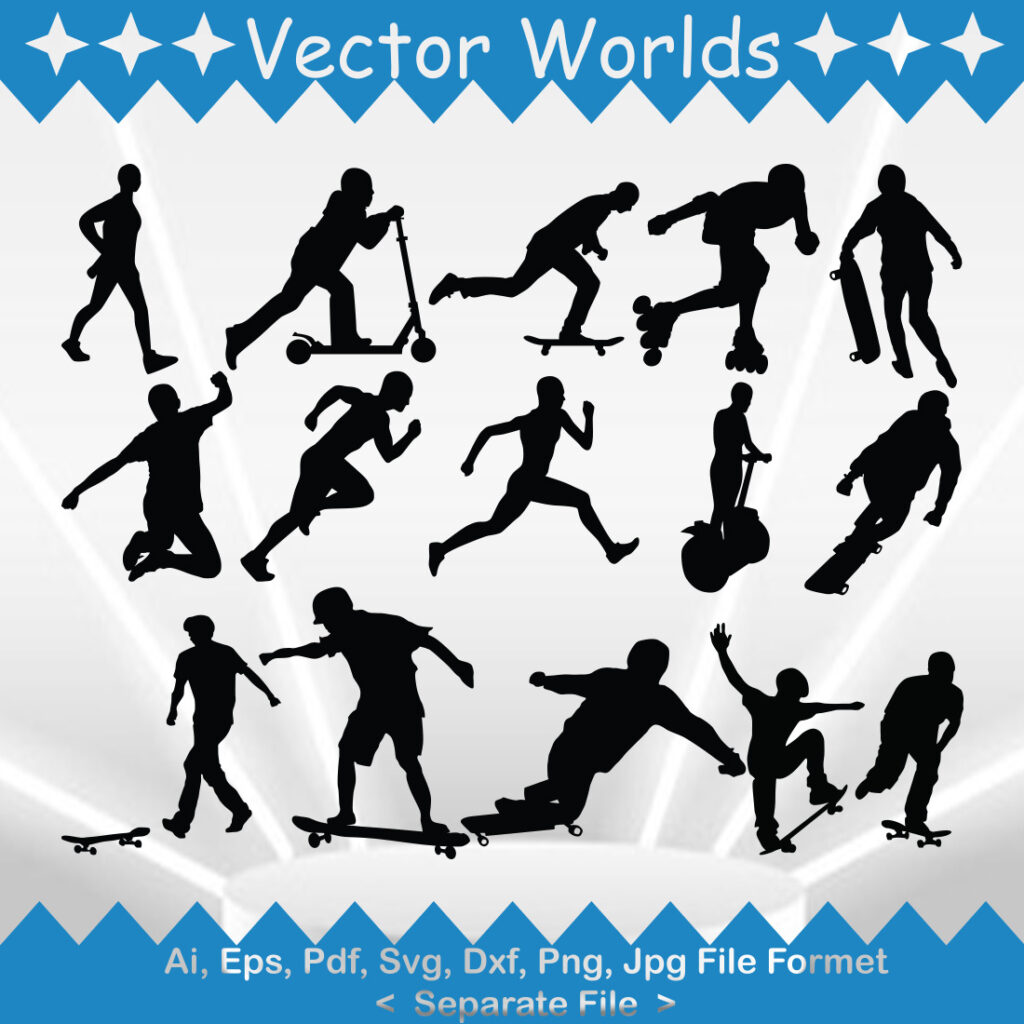 Skateboarding SVG Vector Design - MasterBundles