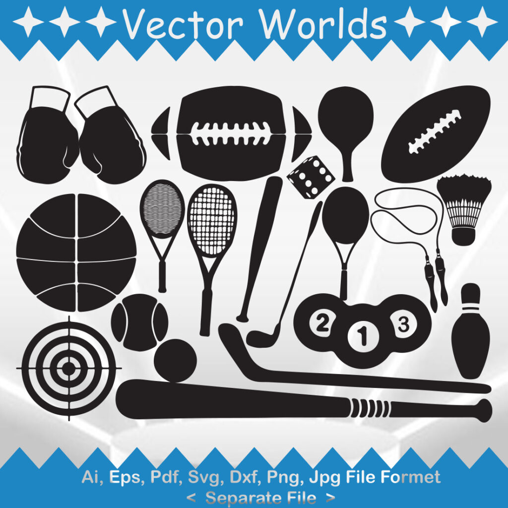 Sports Equipment SVG Vector Design - MasterBundles