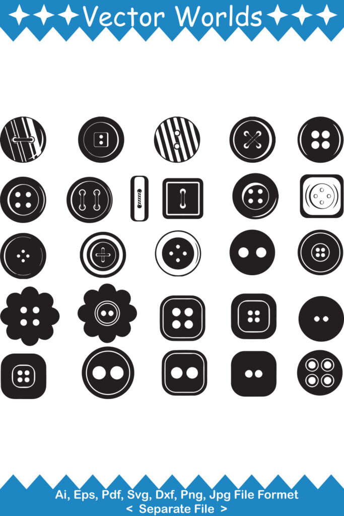 Sewing Button SVG Vector Design - MasterBundles