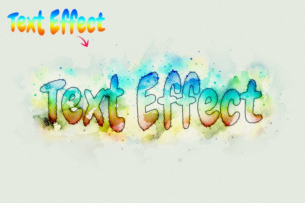 Easily Watercolor Text Effect - MasterBundles