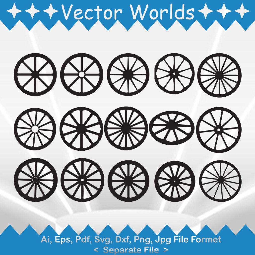 Wagon Wheel SVG Vector Design - MasterBundles
