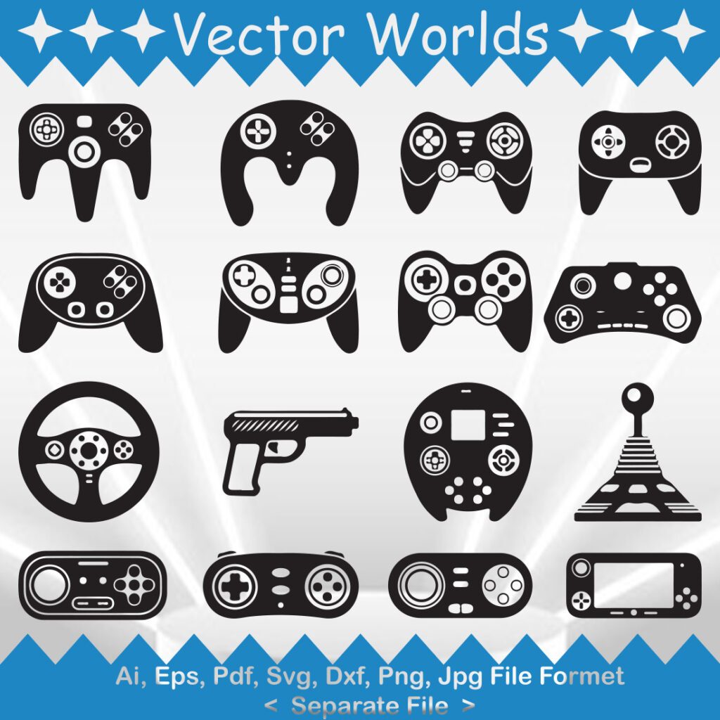 Video Games Controller SVG Vector Design - MasterBundles