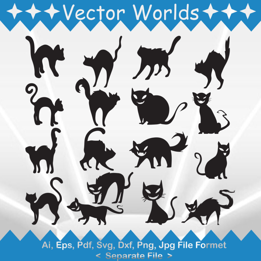 Spooky Cat SVG Vector Design - MasterBundles