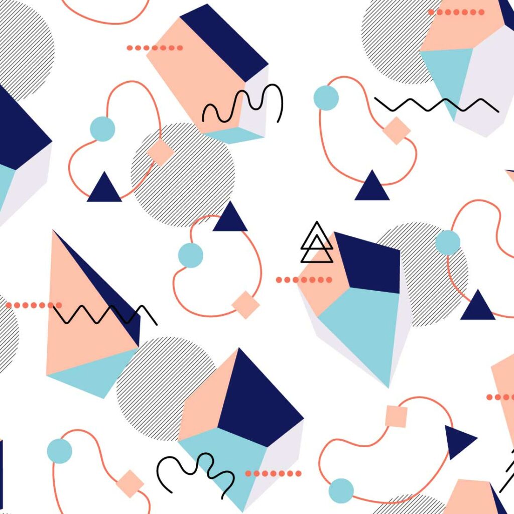 Abstract Geometric Seamless Patterns in Vector - MasterBundles