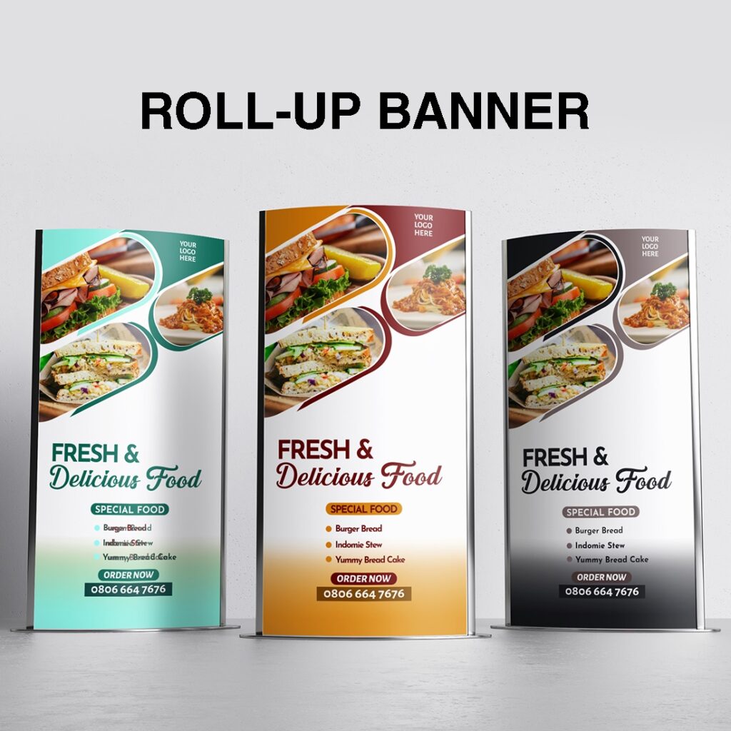 Food Restaurant Banner Template, Rollup Banner, Banner Design Template ...