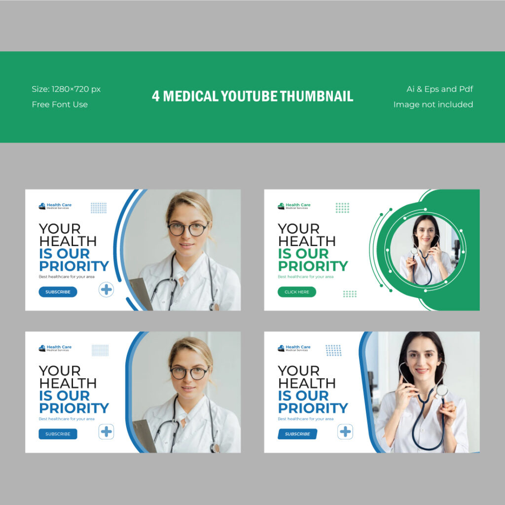 A Medical YouTube Thumbnail Template - MasterBundles
