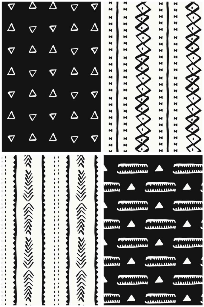 African Mudcloth Patterns in Vector - MasterBundles